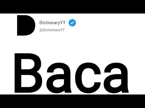 Baca Meaning in English