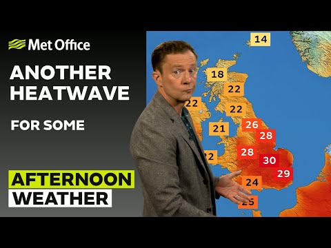 27/06/2025 - Wet in north, sunny in south - Afternoon Weather Forecast UK – Met Office Weather
