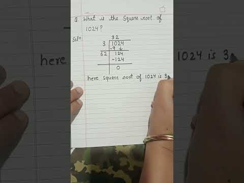 Find the square root of 1024 for class 8 # Nidhi academy