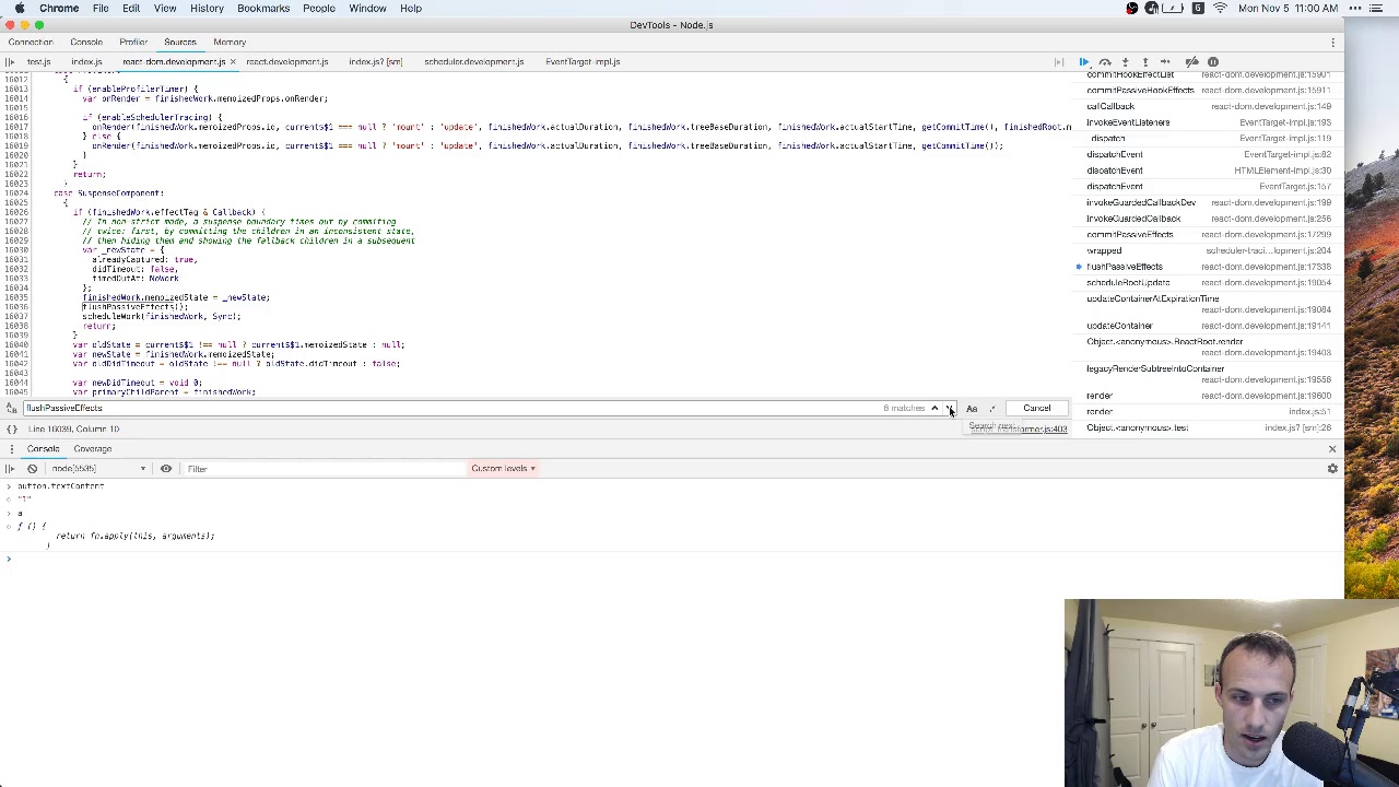 React Hooks & testing: Stepping through React code