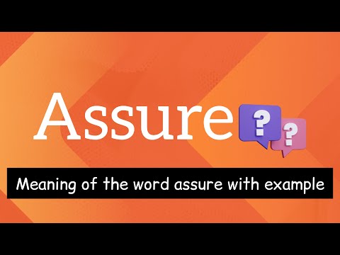 Assure meaning with example in sentence|@EnglishLessonswithErum