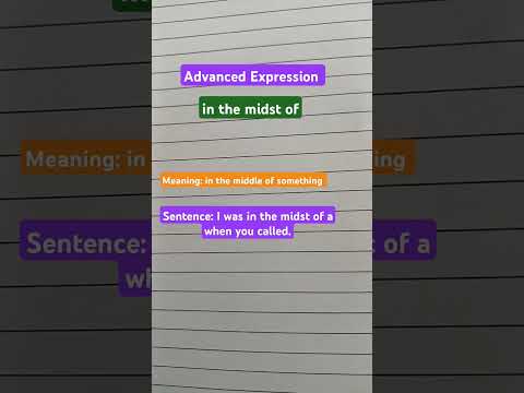 Advanced Expression Word with Meaning and Sentence (in the midst of)#betterlearning
