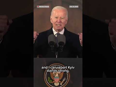 'Kyiv stands strong,' President Biden says after a visit to the capital of Ukraine.