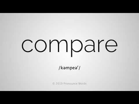How To Pronounce Compare