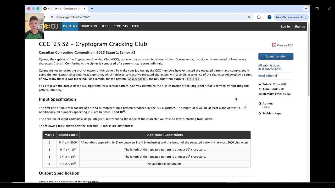 2025 CCC S2: “Cryptogram Cracking Club” Solutions in Python & C++ | Canadian Computing Competition