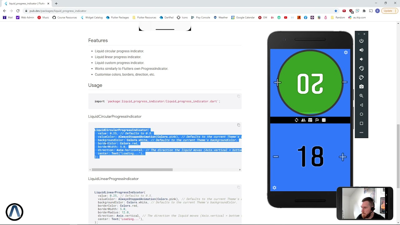 Upgrading Flutter mobile app with animation using the Liquid Progress Indicator package