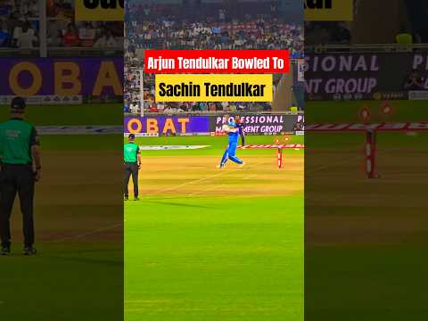 Arjun Tendulkar Bowled to Sachin Tendulkar ๐ซก Sachin Tendulkar Bowled ๐ฅ#rizwanali #cricketshorts #ipl