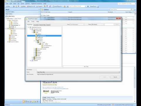 Drag and drop to save emails to SharePoint document libraries