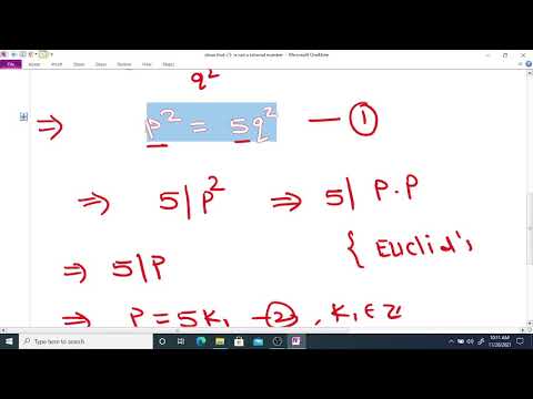 show that square root 5 is not a rational number