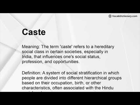 Caste Meaning