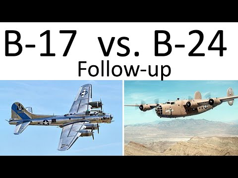 B-17 vs. B-24, Why B-24s were sent to easier targets, vulnerability, and unit cost - follow-up video