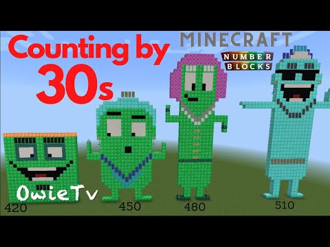 Numberblocks Minecraft COUNTING BY 30s| Learn to Count |SKIP COUNTING by 30 | Math and Counting Song