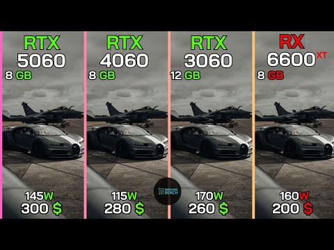 RTX 5060 vs RTX 4060 vs RTX 3060 vs RX 6600 XT : TESTED IN 10 GAMES
