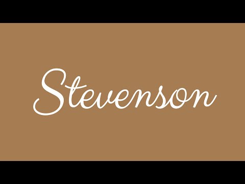 Learn how to Sign the Name Stevenson Stylishly in Cursive Writing