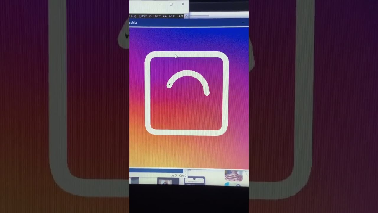 Instagram logo using Python🐍 and turtle | #shorts