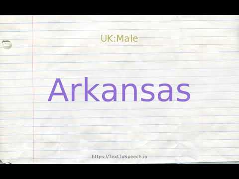 How to pronounce arkansas