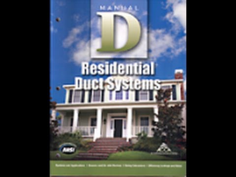 Manual D Duct Design Service – Certified by ACCA in Residential HVAC duct sizing