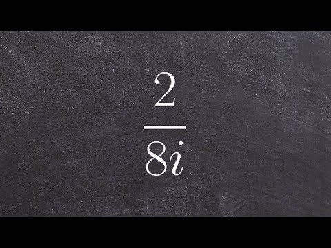 Algebra 2 - Learn how to simplify dividing by an imaginary number 2/8i