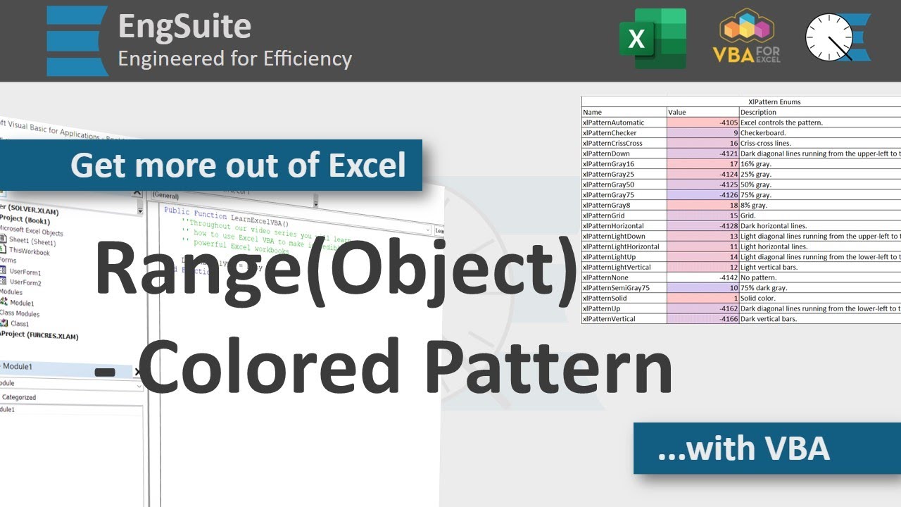 Set Cell Pattern Color - Excel VBA