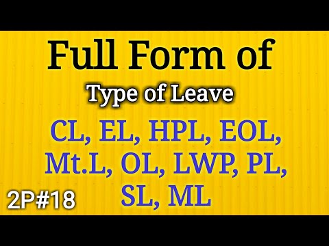 Full form of CL, EL, HPL, EOL, MTL, OL, LWP, PL, SL, ML in Salery | Gk in Hindi | Mahipal Rajput