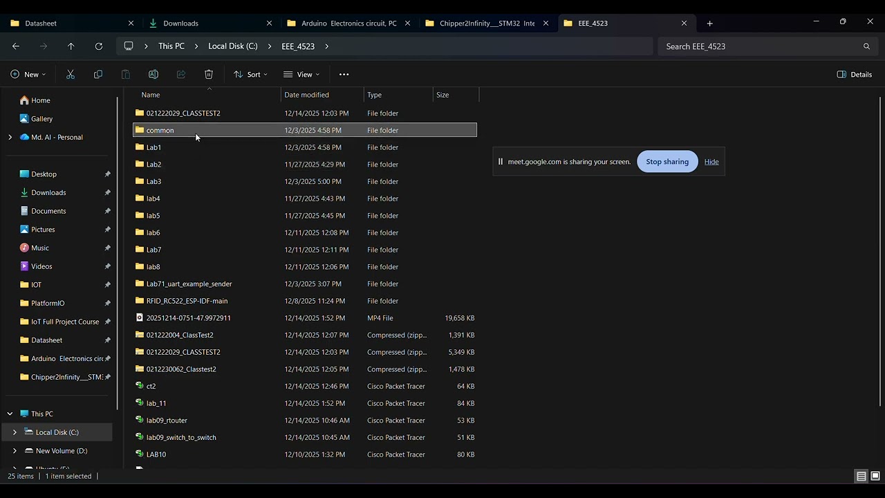 PlatformIO -- ESP-IDF Library Issue  2025