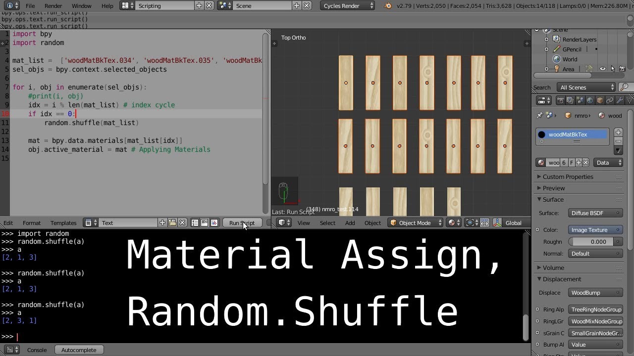 Blender Python Script Study - Material Assign
