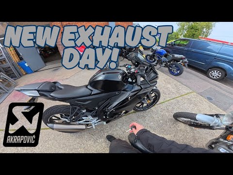 2025 Yamaha R125 Get's A £1000 Exhaust! (New Exhaust day)