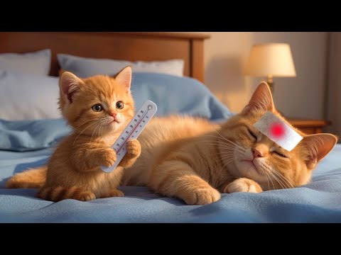 Mama Cat is Sick…The kittens nursed their mama back to health 😿❤️ – Heartwarming Home Cat Story 🐱❤️
