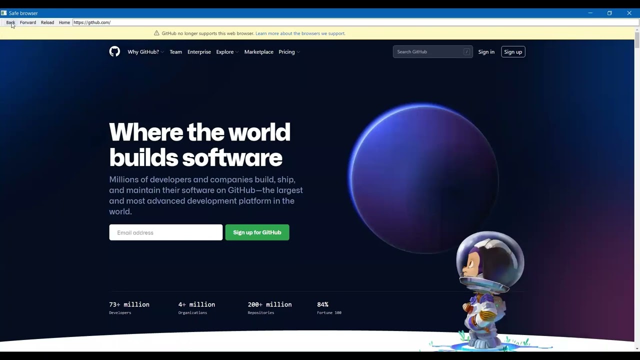 Browser in python | project on github
