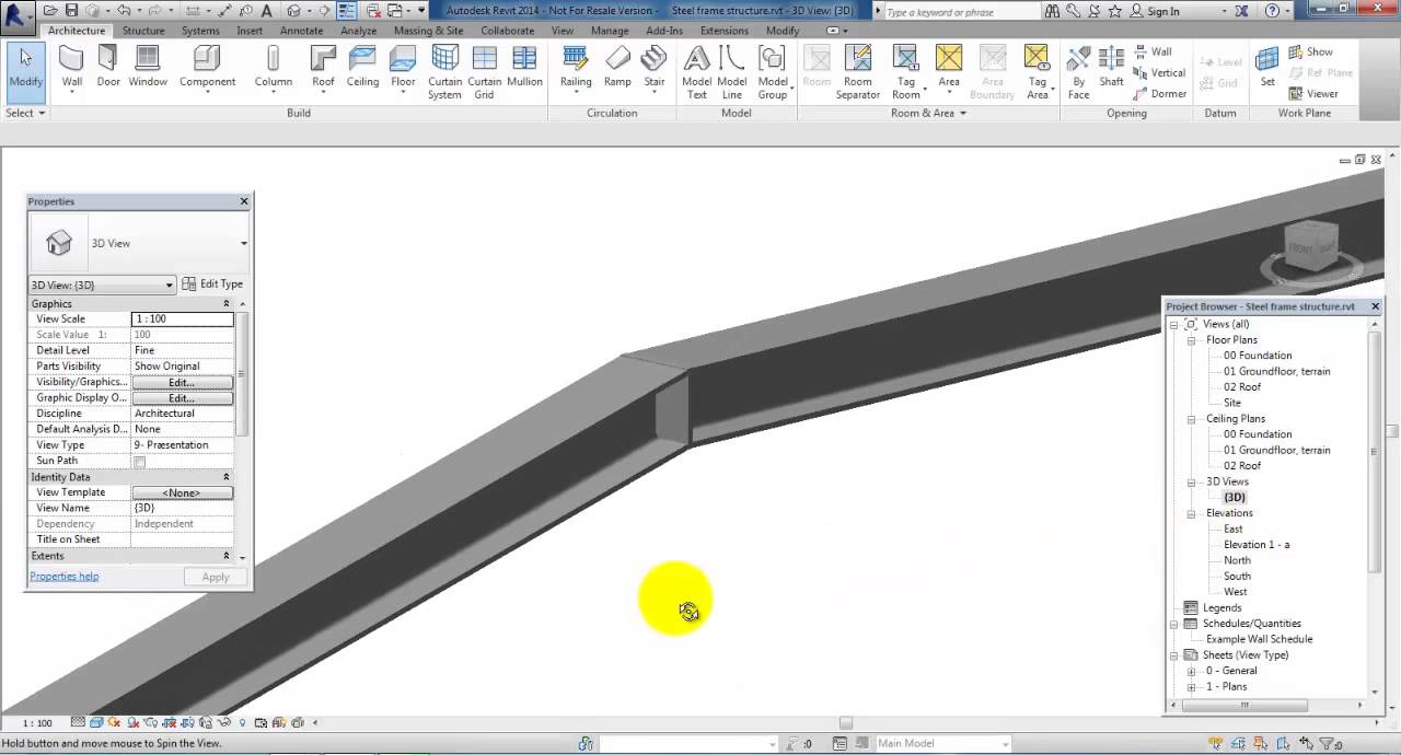 Revit 2014_Steel frame structure - part 2