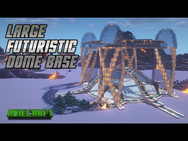 Large Futuristic Dome Base Minecraft Map