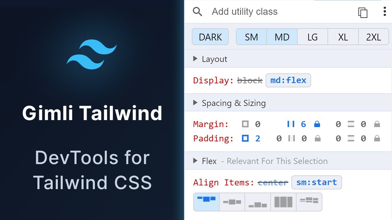 Gimli Tailwind - A Tailwind CSS DevTools extension