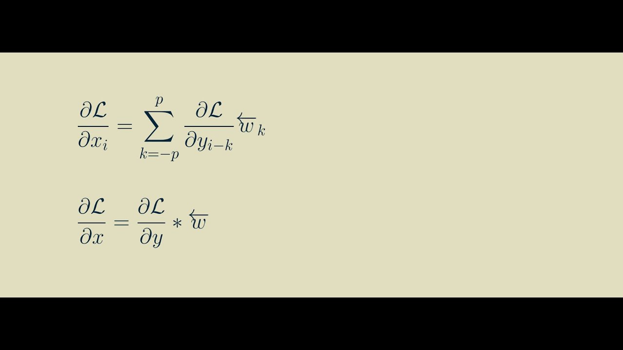 1D convolution for neural networks, part 6: Input gradient
