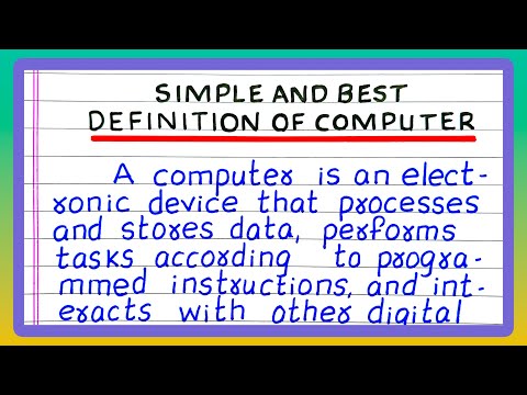 Definition of Computer | What is a Computer?