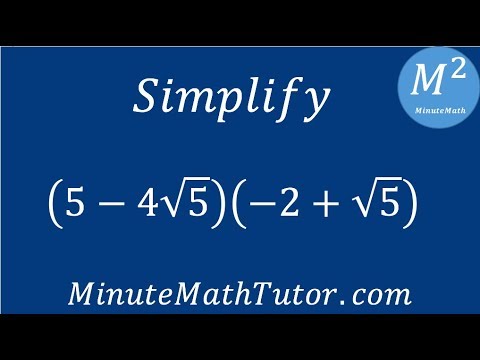 Simplify (5-4√5)(-2+√5)