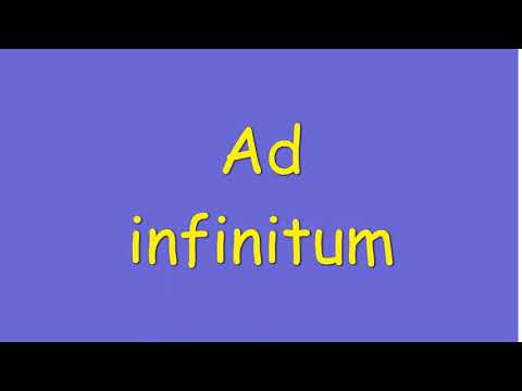 Ad infinitum meaning