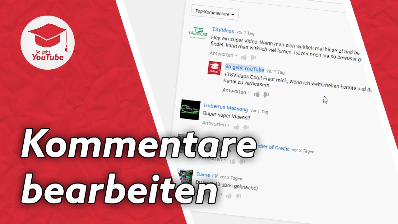 YouTube Kommentare bearbeiten | QuickTipp