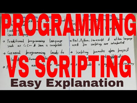 Programming vs Scripting Language|Difference between programming language and scripting language