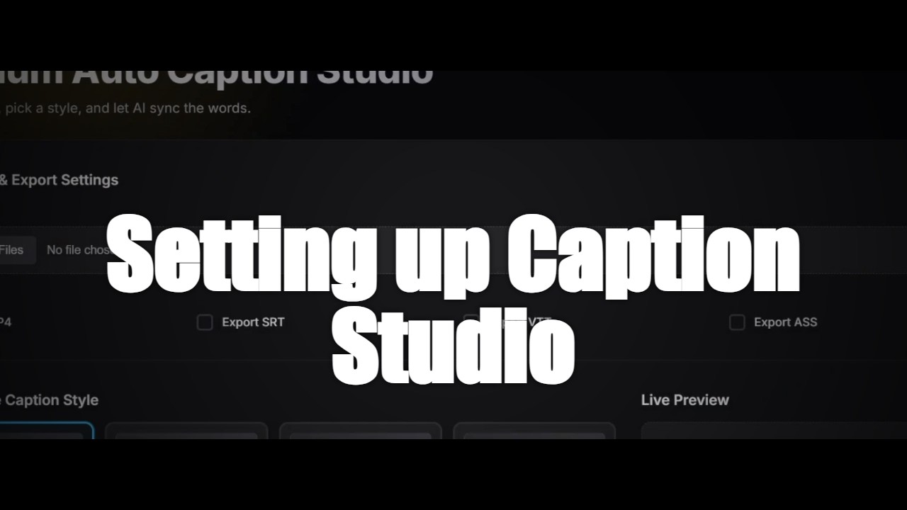 Setting up and using Caption Studio