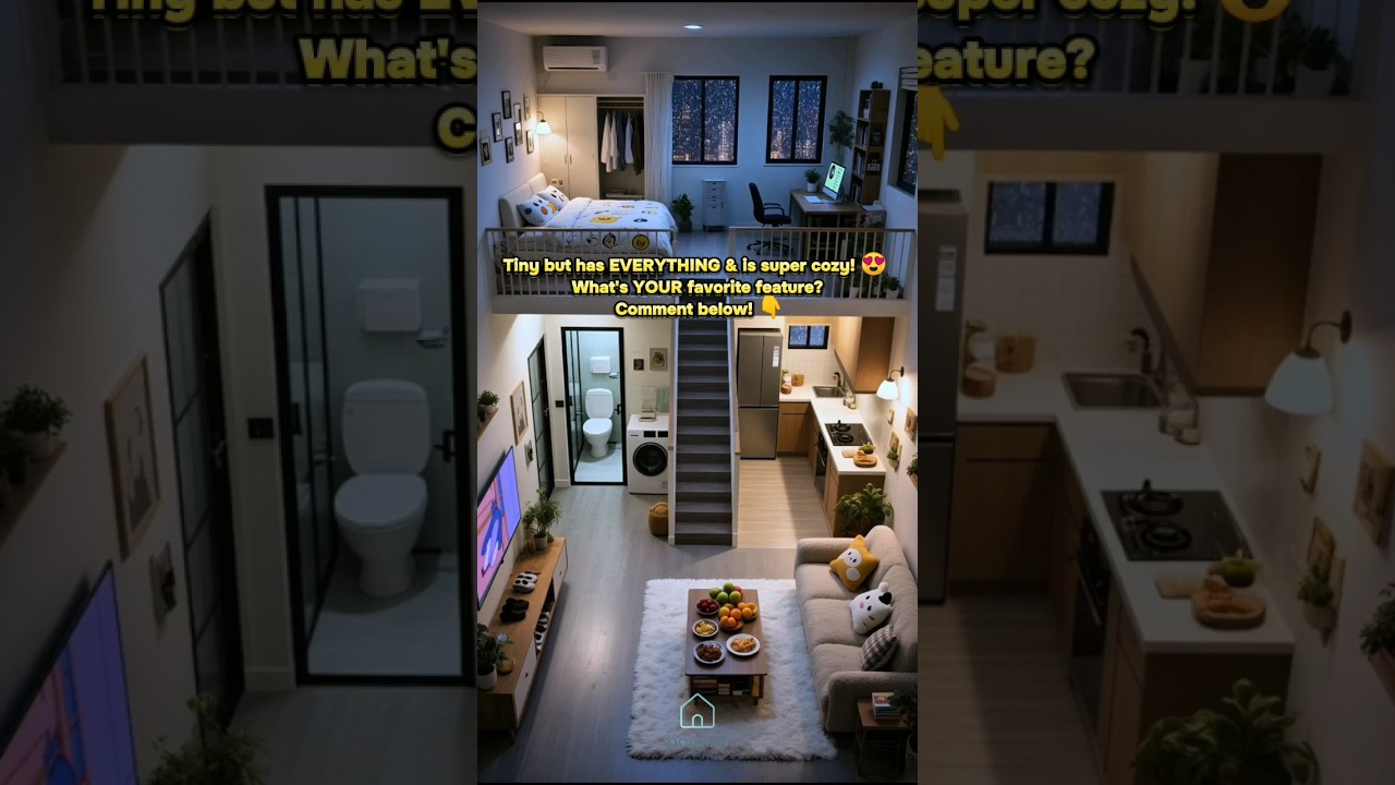 Cozy & Functional Tiny Loft Apartment Tour | Smart Design for Comfortable Small Space Living! 🏠✨
