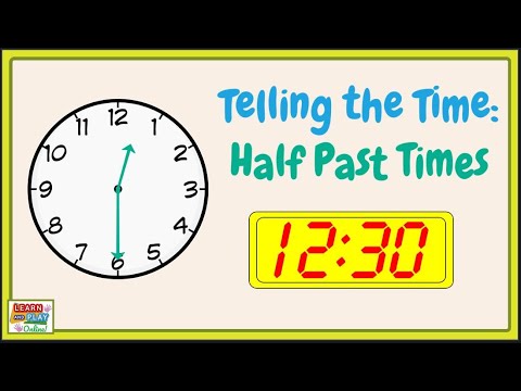 Telling the Time for Kids: Half Past Times (WORKSHEET INCLUDED!)
