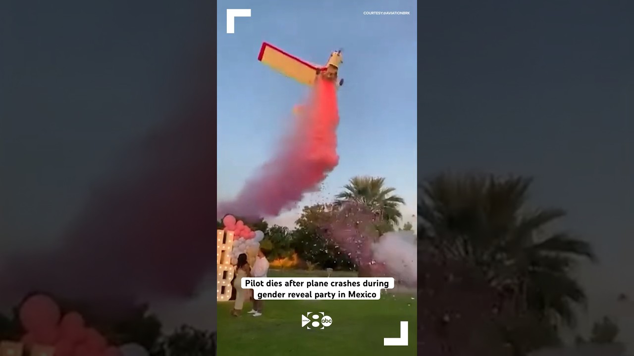Pilot dies after plane crashes during gender reveal party in Mexico