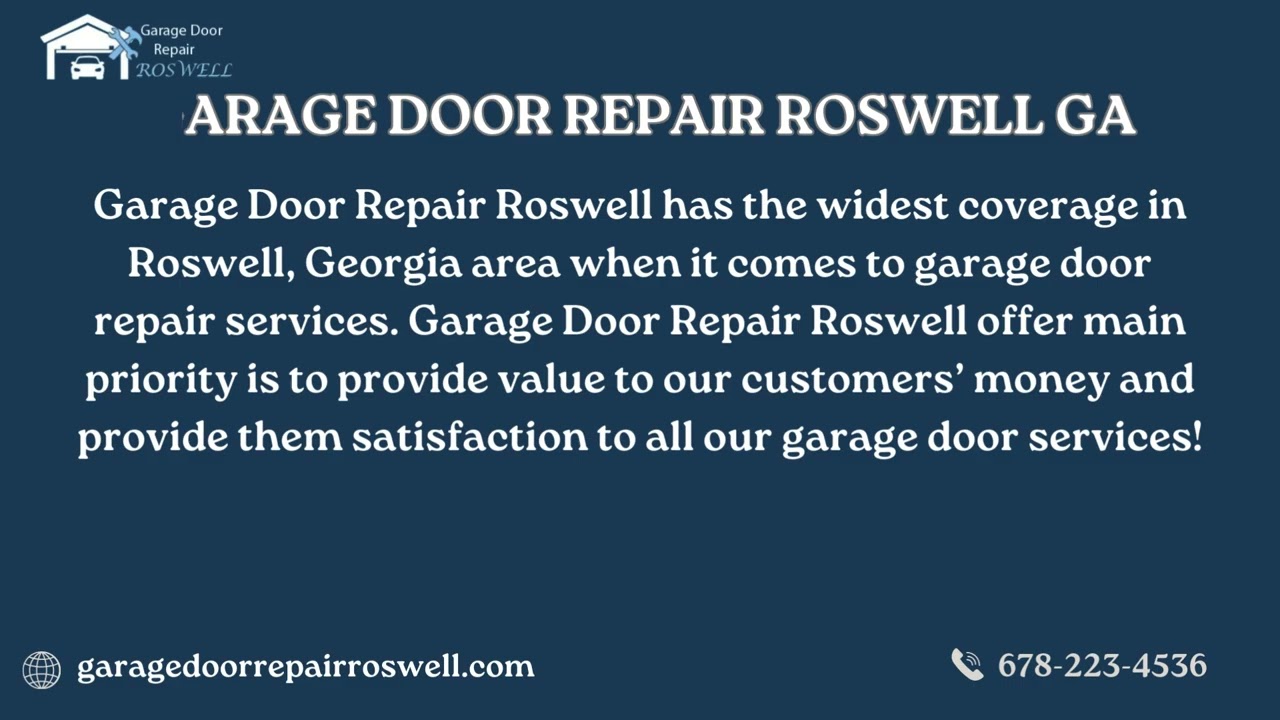 Garage Door Repair Roswell: Your Solution for All Door Issues!
