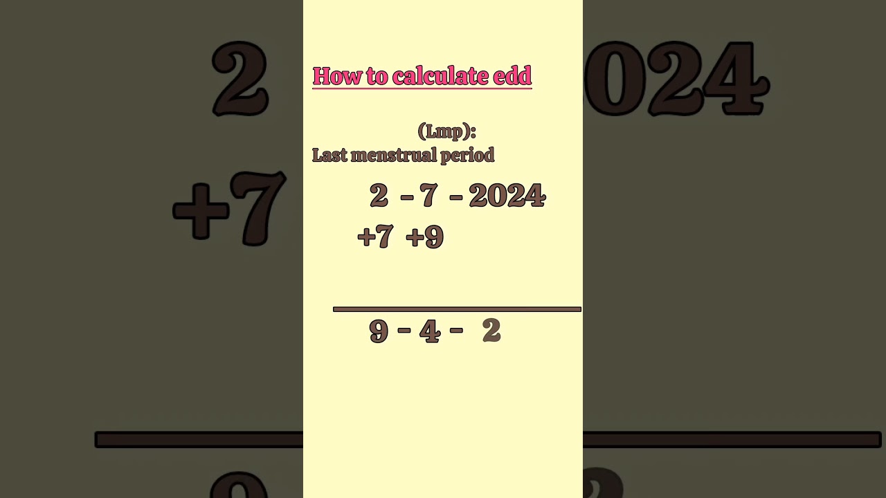 how to calculate edd ll exact date of delivery by lmp🤰