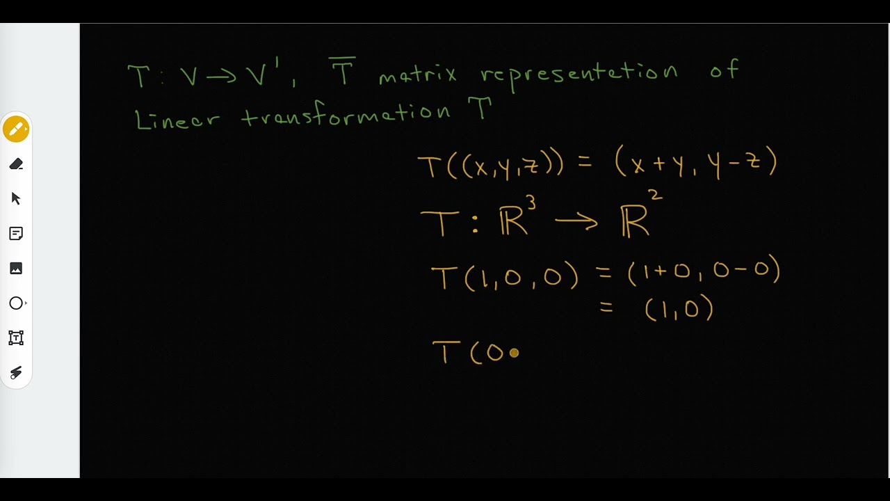 Matrix Representations of Linear Transformations