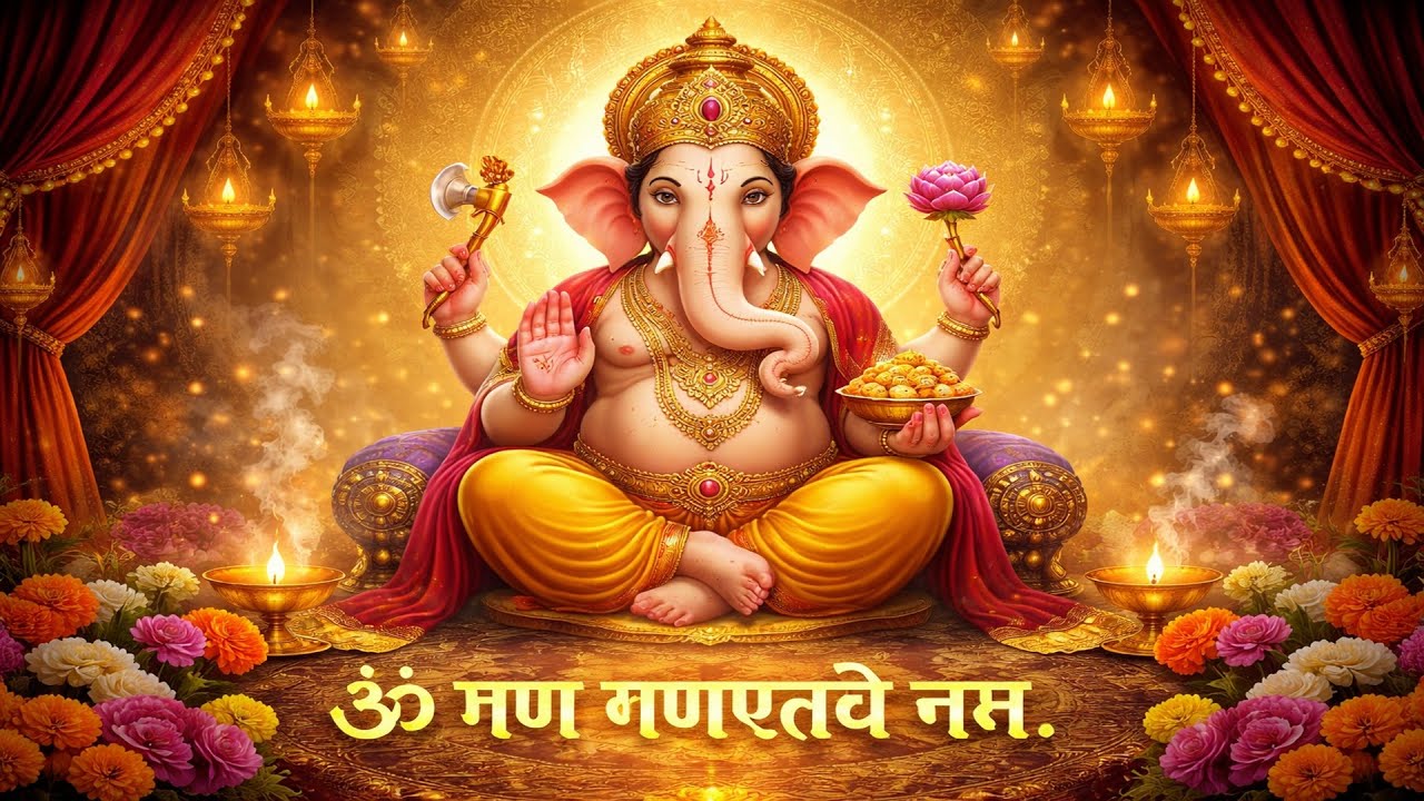 Om Gan Ganpataye Namah | Powerful Ganesha Mantra for Success & Wisdom | 108 times | Ganeshji