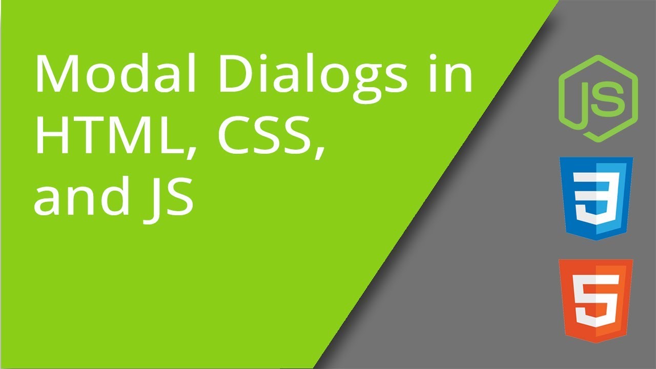 Modal Windows with HTML, CSS, and JS