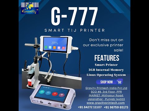 Gravity Printech G 777 Online Batch Coding Printer Unboxing