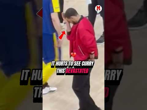Steph Curry’s frustration after another Warriors loss and not being able to help his team 😢 #nba