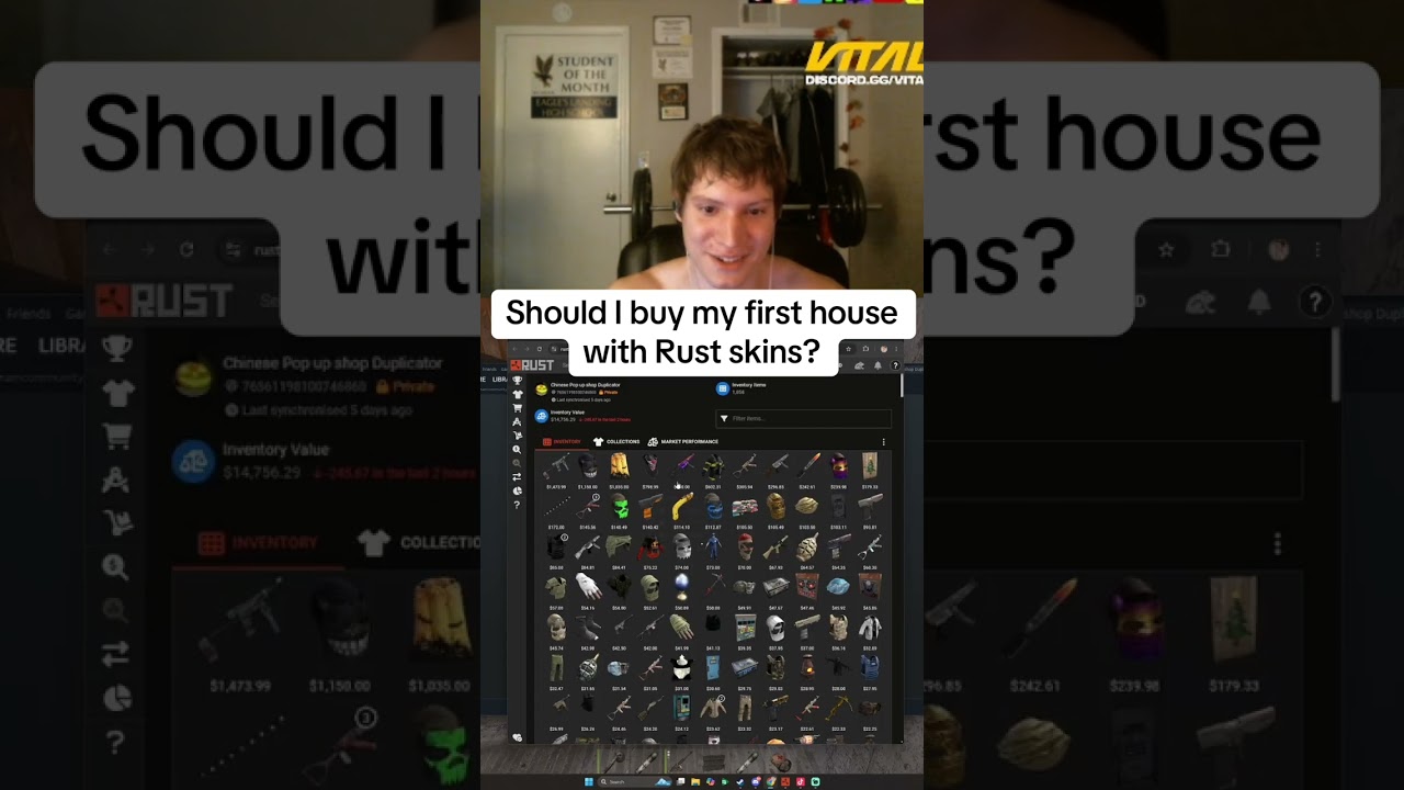 House down payment with Rust skins